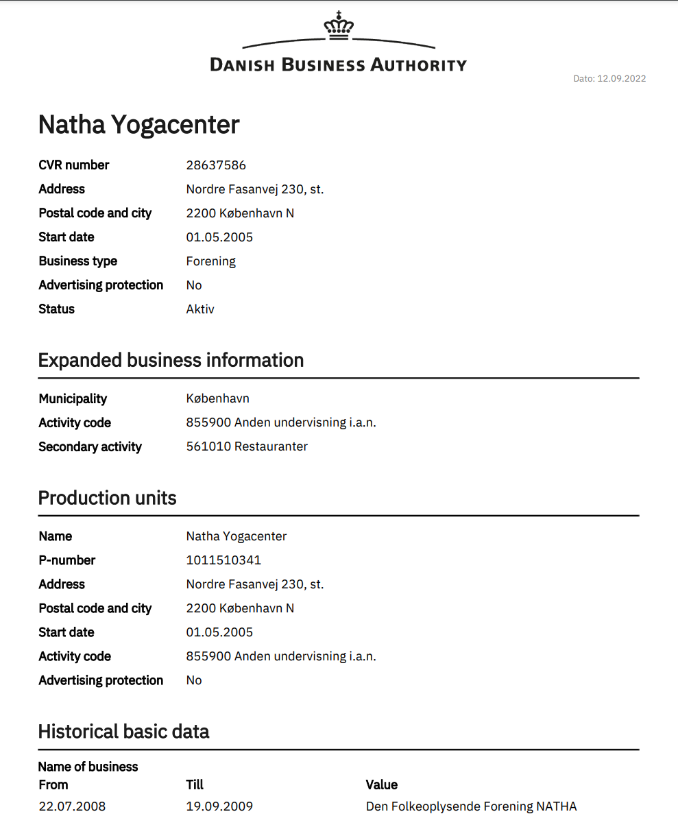 Denmark - Natha Yoga Center